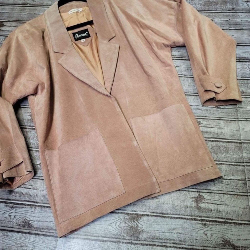 Vintage Avanti 1980's Suede Leather Jacket - Gem
